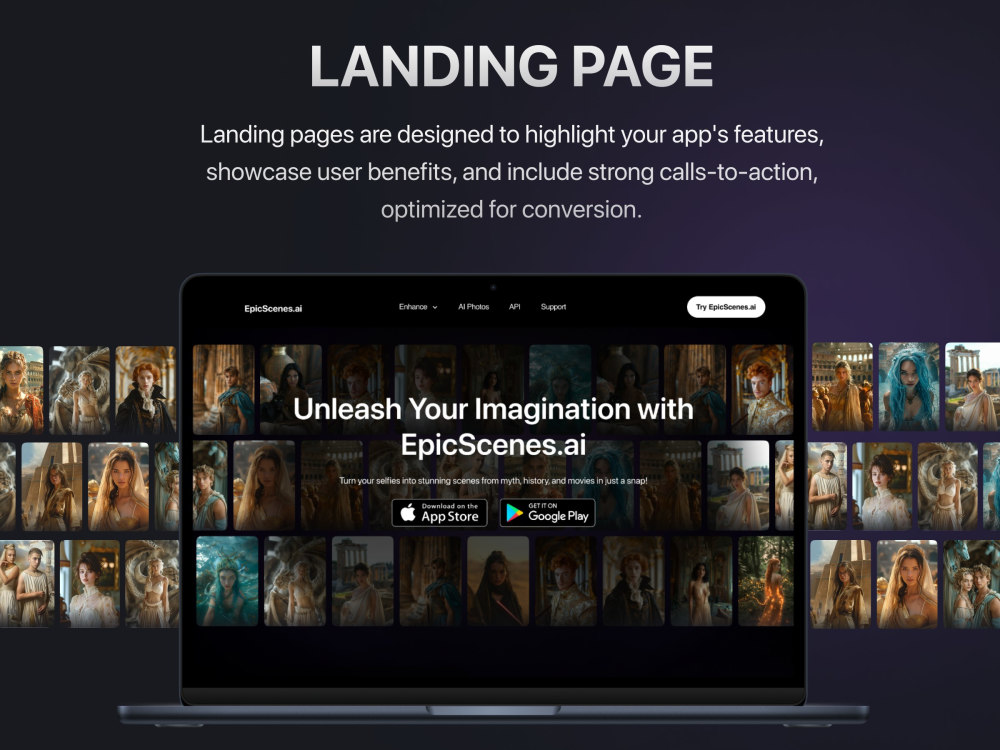 MVP UI/UX Design Bundle | Mobile app + Landing page + AppStore ...