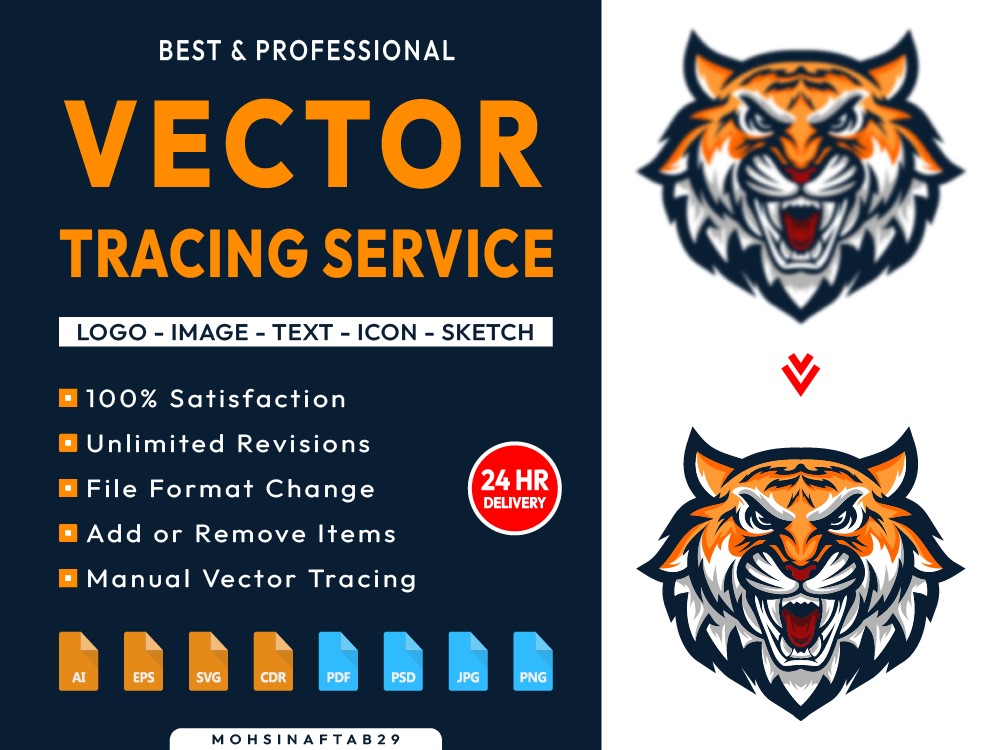 Vector trace redraw modify enhance recreate and covert to vector file | Upwork