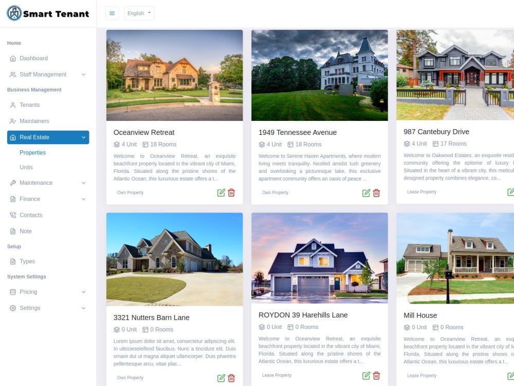 Smart Tenant SaaS - Property Management System | Upwork
