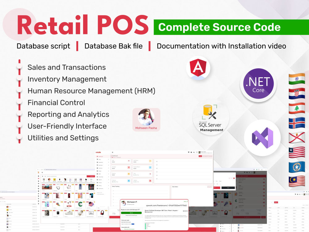 Retail POS System | ASP.NET Core 7 & Angular 16 | Full Source Code | Upwork