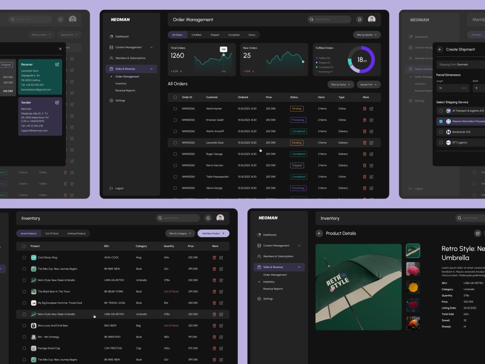 Sleek & Efficient Admin Panel Designs | Dashboard | Figma | UI/UX Design | Upwork