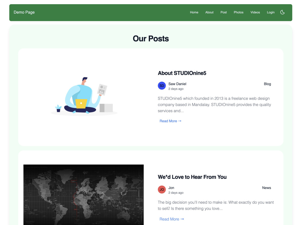 A website with admin panel developed with Laravel & Tailwind | Upwork
