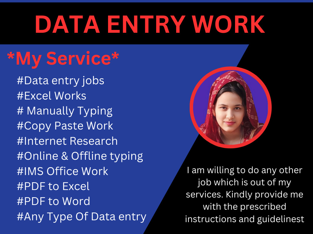 Excel data entry, copy paste, web research, data conversion work | Upwork