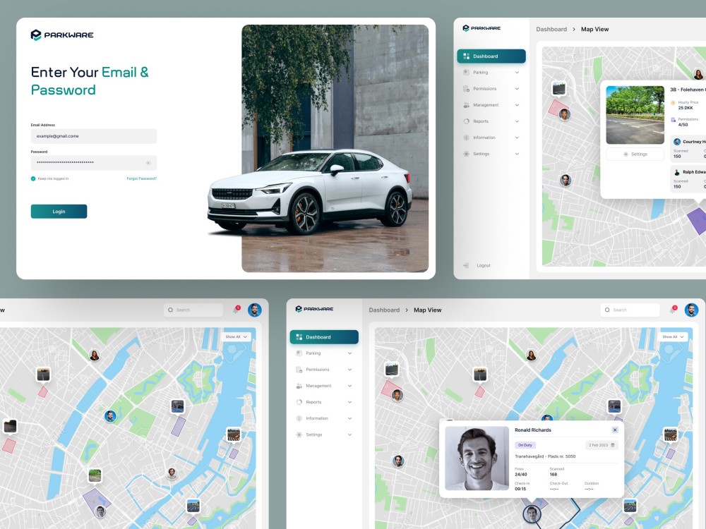 User-Friendly Parking Management Admin Panel | Dashboard | Figma| UI/UX ...