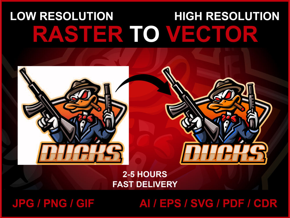 High resolution logo, Improve your low resolution logo, Vectorize your ...