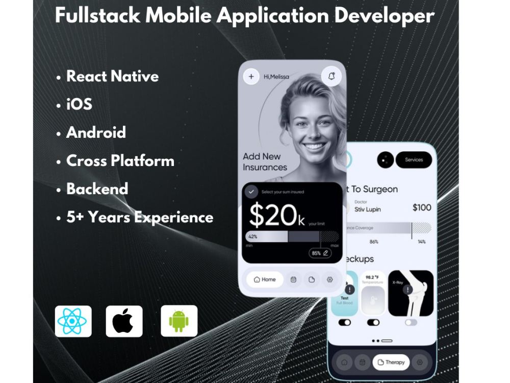 Mobile app | 📱Android | iOS | ⚛️ React Native | Backend | Upwork