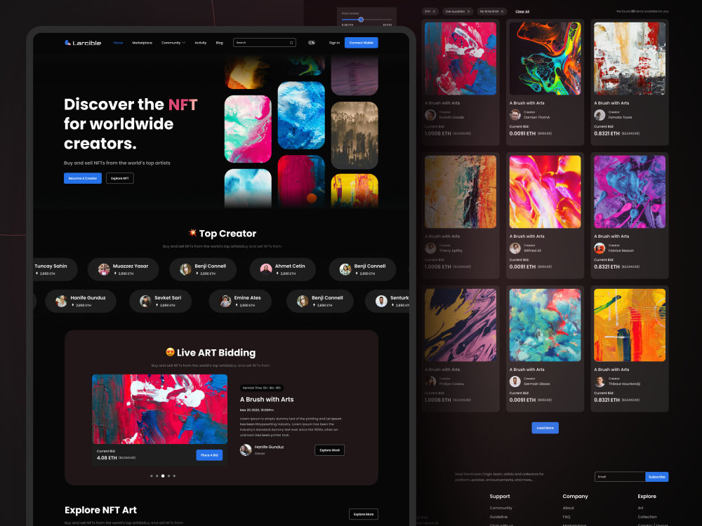 Modern professional UI UX landing page design | Upwork
