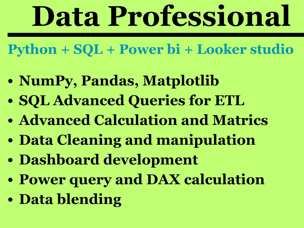 Personal data management in SQL and Power bi | Upwork
