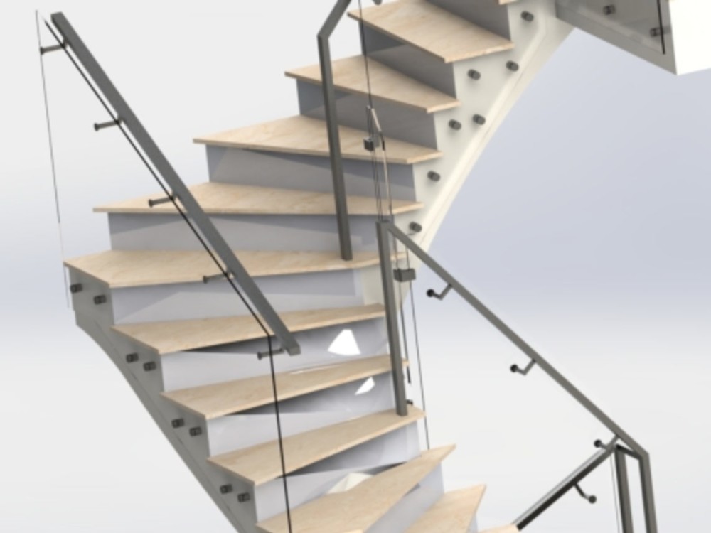 Visualization of the staircase fence | Upwork