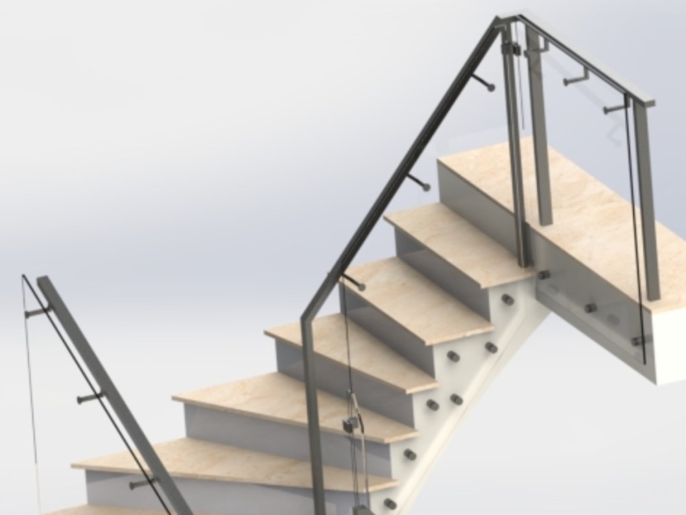 Visualization of the staircase fence | Upwork