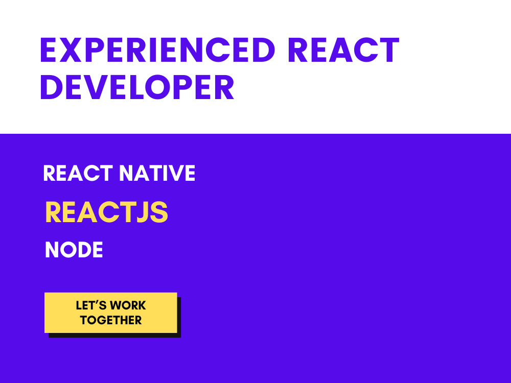 React Developer | Front End Dev | Reactjs | React Native | Figma to React | Upwork
