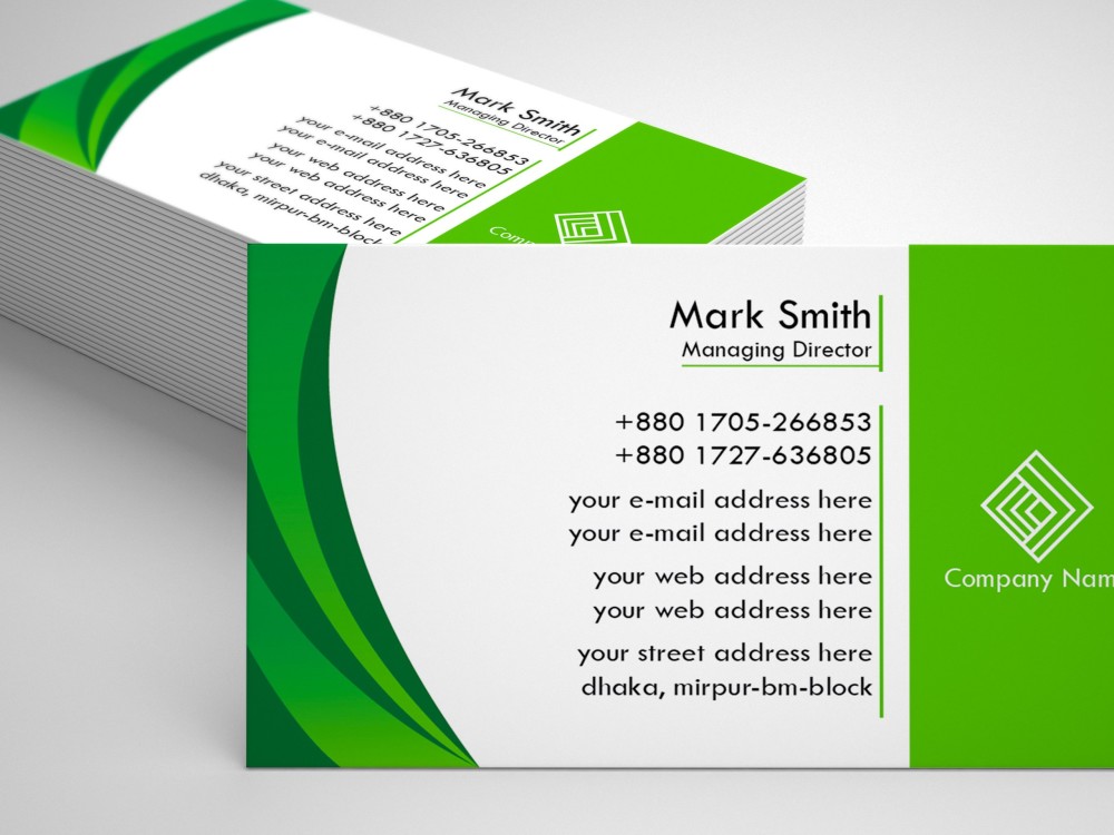 INSTANT VISITING CARD WITH MOCKUP | Upwork