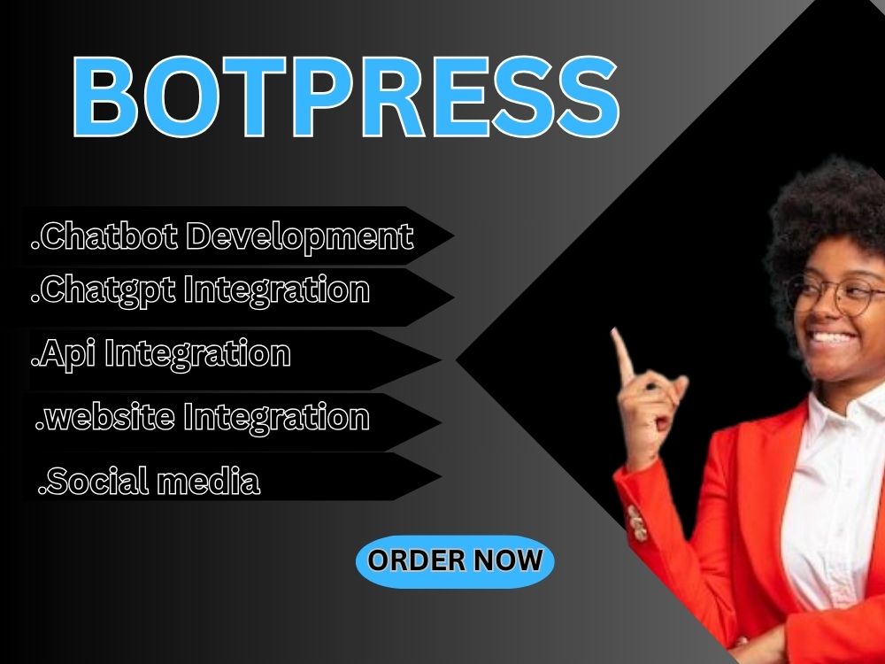 Create a customized chatbot using Botpress and integrate it as needed. | Upwork