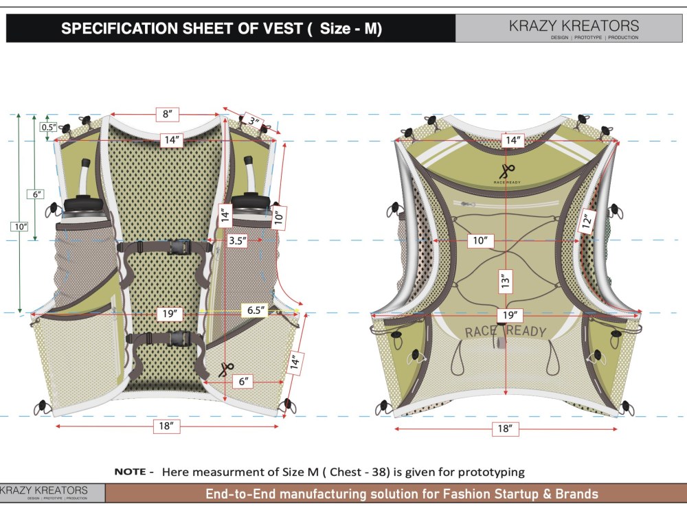 DETAILED HYDRATION RUNNING VEST TECH-PACK | Upwork
