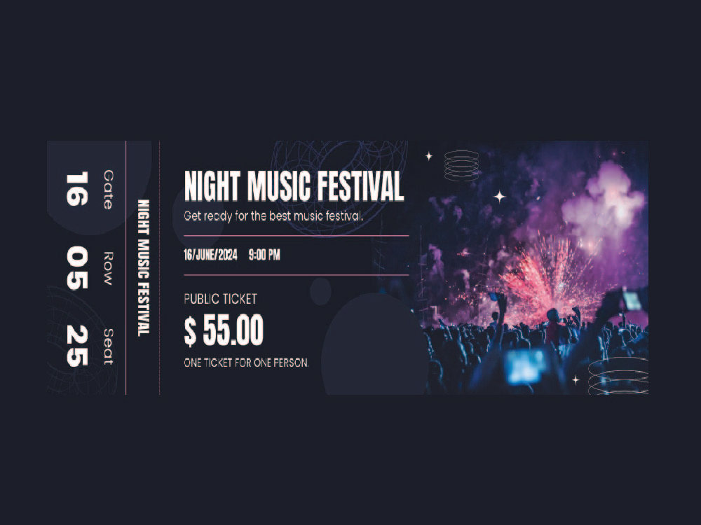 A fantastic and modern ticket design | Upwork