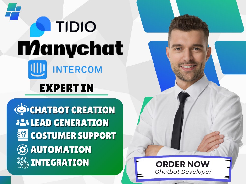 An Interactive E-commerce Custom Chatbots using Tidio ManyChat and Intercom | Upwork
