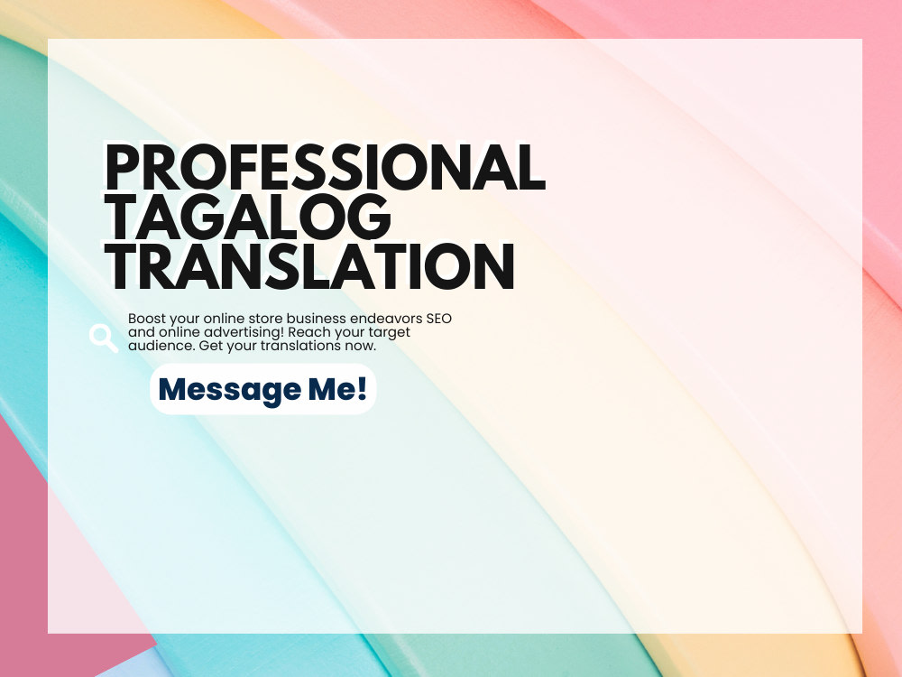 Professional Tagalog Translation ~ - Any Document translation! | Upwork