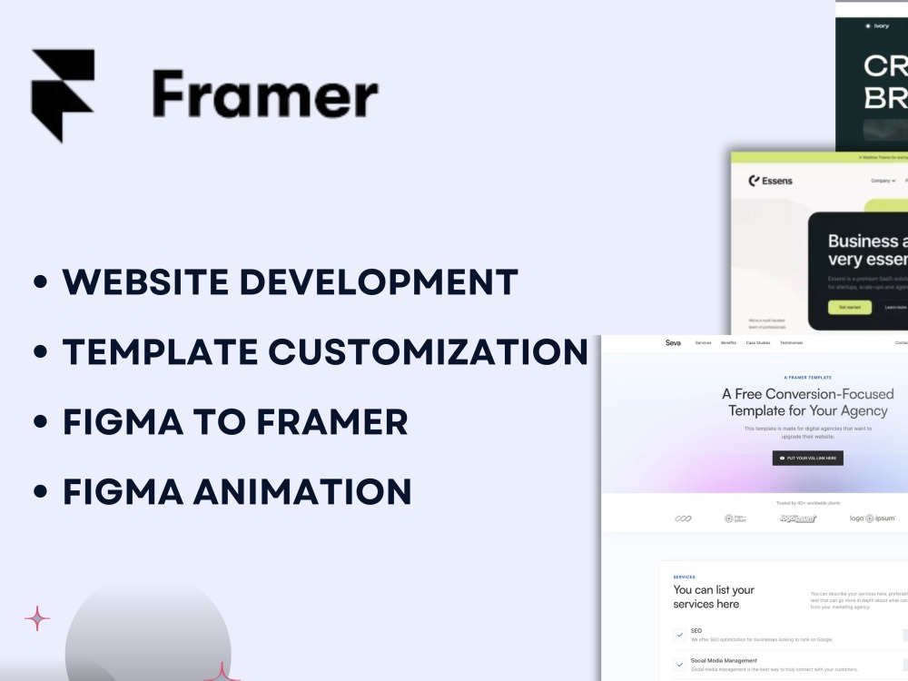 A framer website design | framer website redesign | figma to framer | Upwork