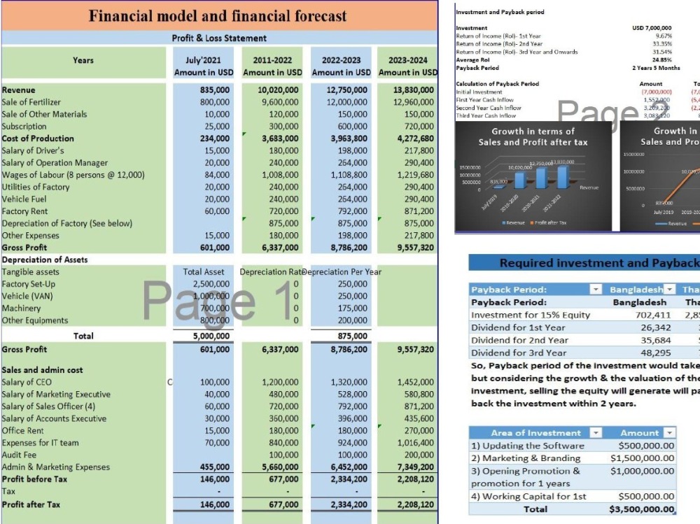 Financial planning and business model | Upwork