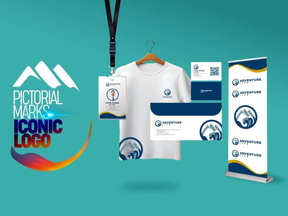 Pictorial marks iconic logo with visual mockup | Upwork