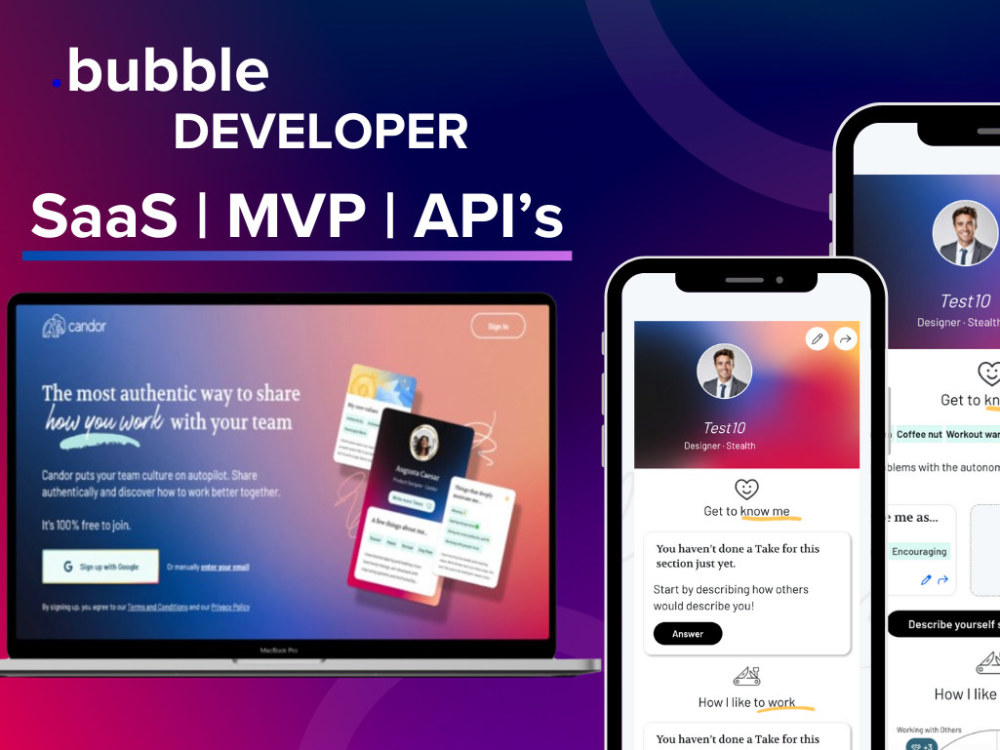 Bubble.io functional webapp, Bubble Saas, Bubble MVP | Bubble Developer | Upwork