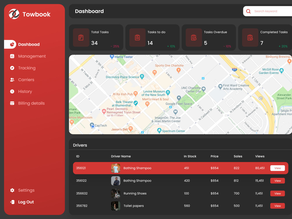 A Comprehensive Fleet Management Dashboard Design | Upwork