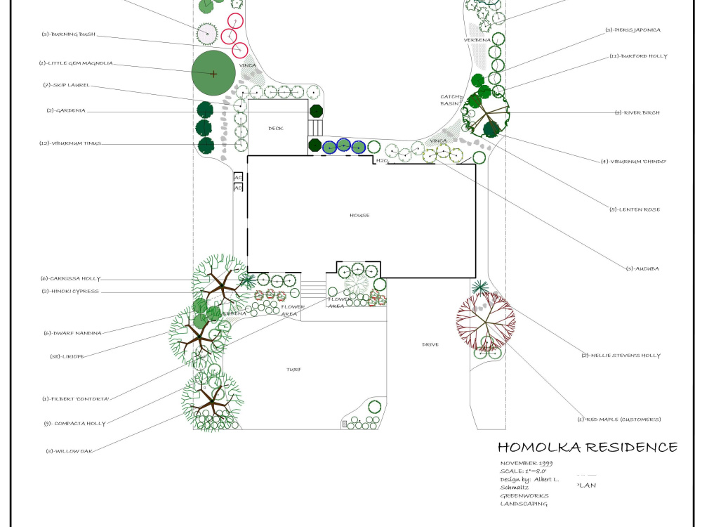 A 2D Landscape Design and Plant List | Upwork