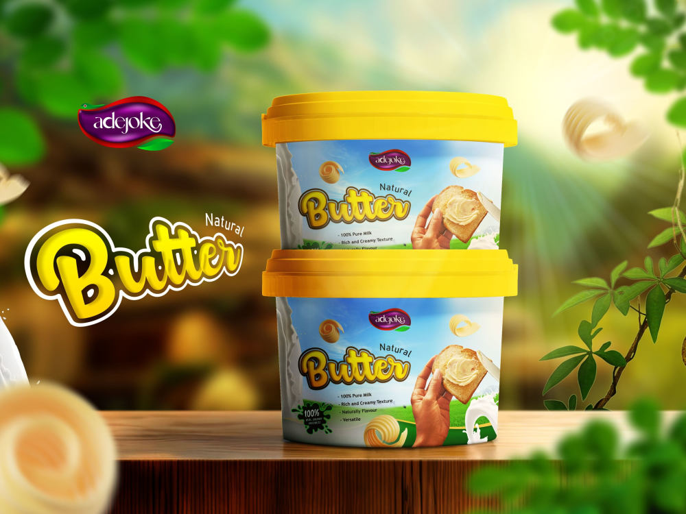 A Creamy look for your Butter Container l Packaging Design | Upwork