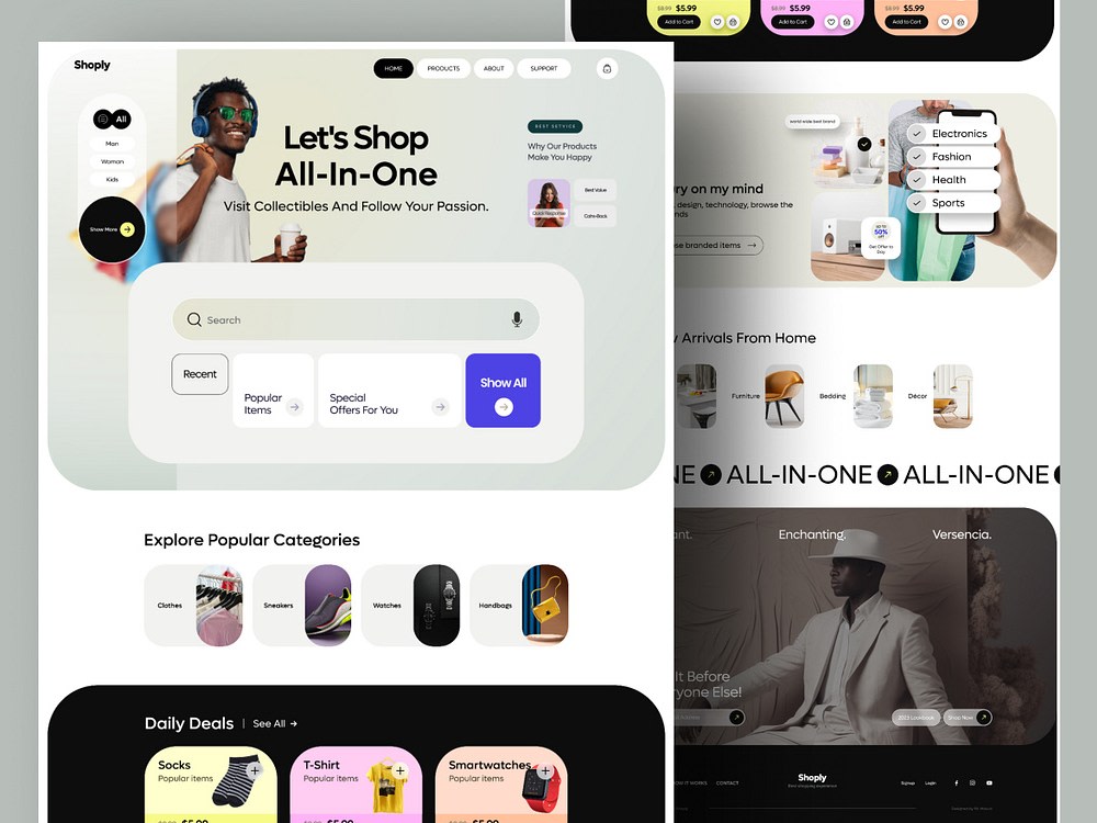 Responsive Single or Multi Vendor E-commerce Website UI/UX design on Figma | Upwork