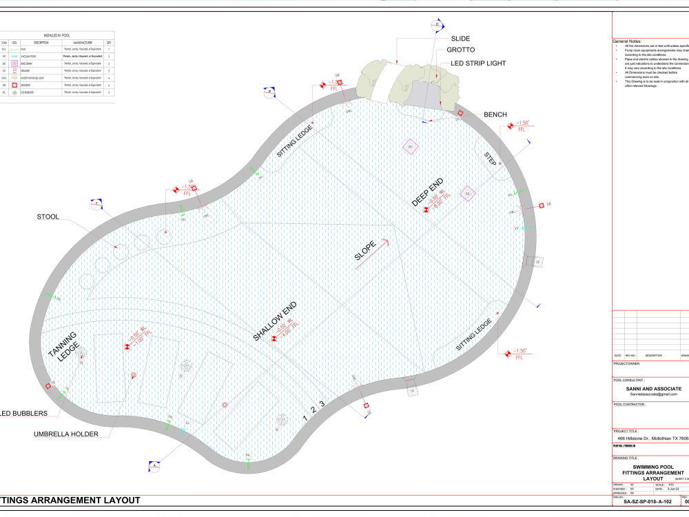 Detailed swimming pool design | Upwork