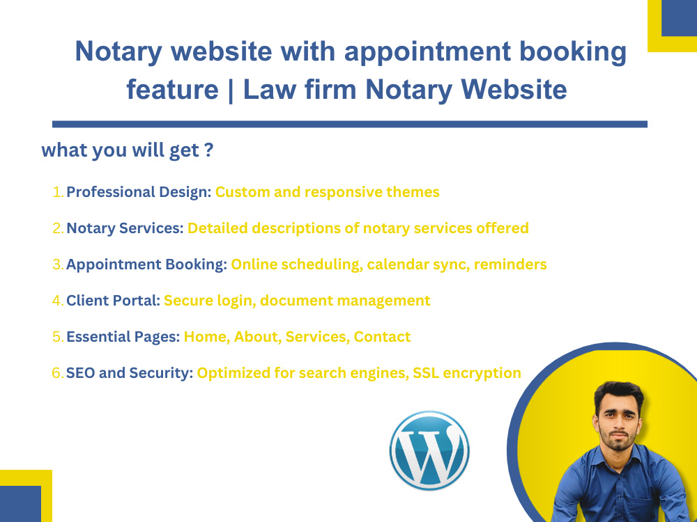 Notary website with appointment booking feature | Law firm Notary ...