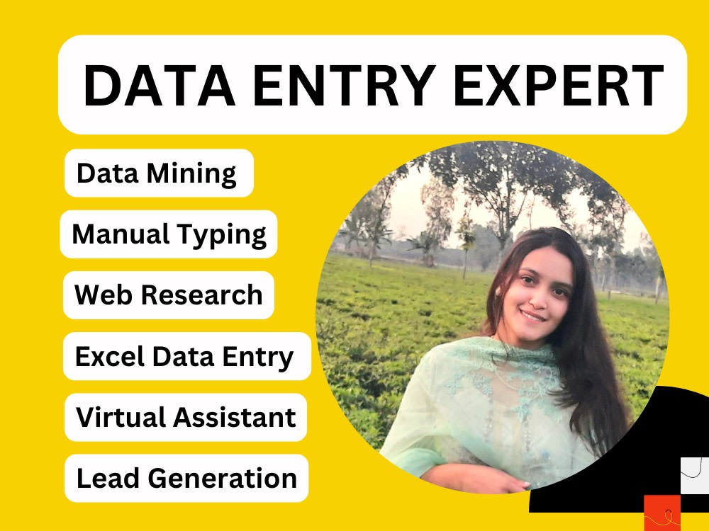Data Entry, web research, lead generation, typing, copy paste, data mining | Upwork