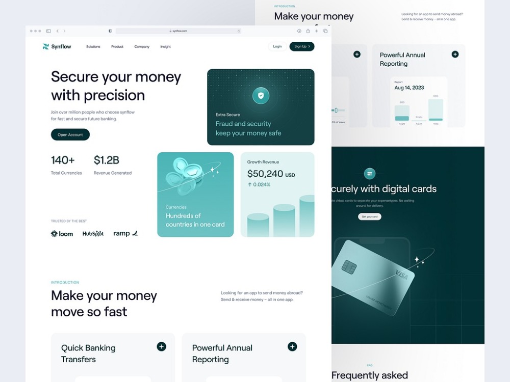 Sleek Website Landing Page |SaaS | UX/UI Design | Figma | Upwork