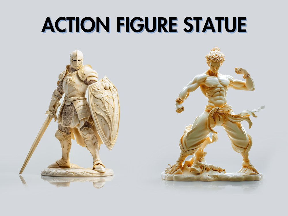 3D Printing Action Figure Statue, Sculpting Blender, Printable 3D Model ...