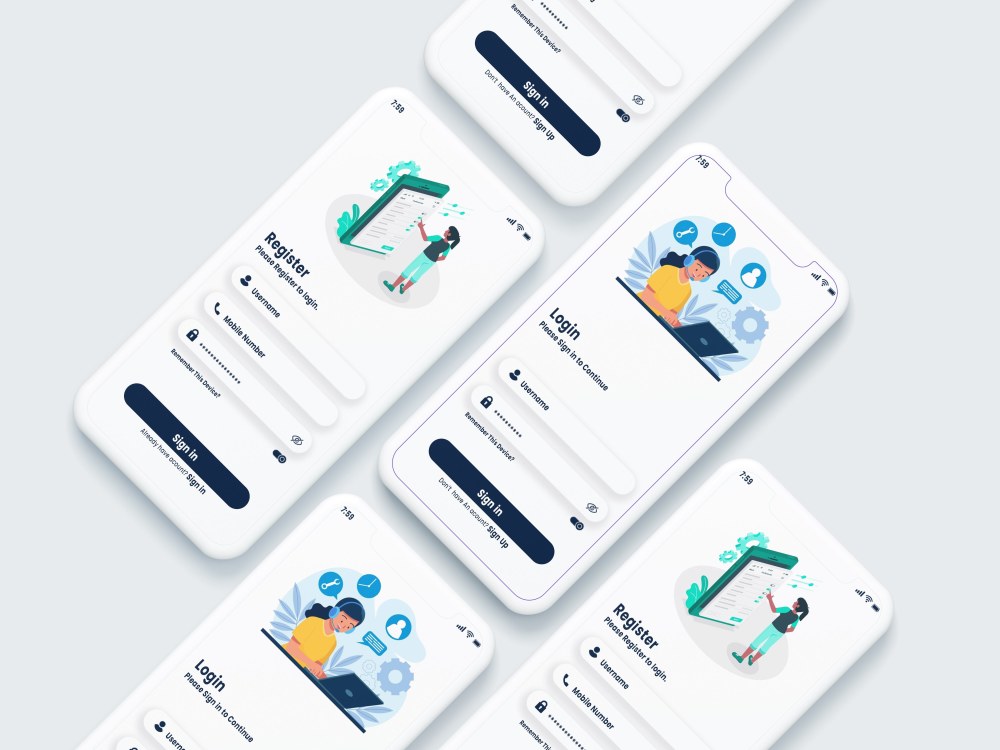 Mobile App Interfaces | Responsive Web Design | Engaging Website UX ...