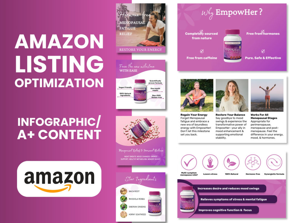 A set of Amazon Infographics & A+ content to drive sales | Upwork