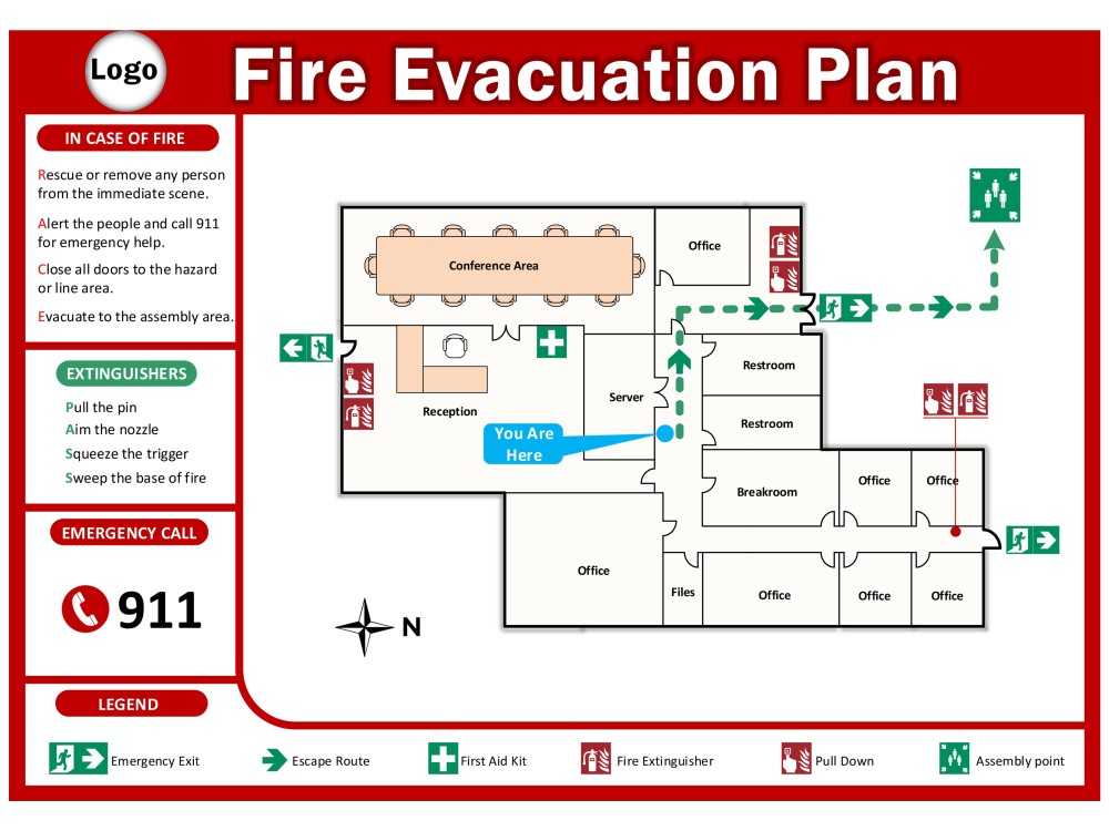 Sample Fire Evacuation Plan Fire Escape Plan Signage, Fire Evacuation