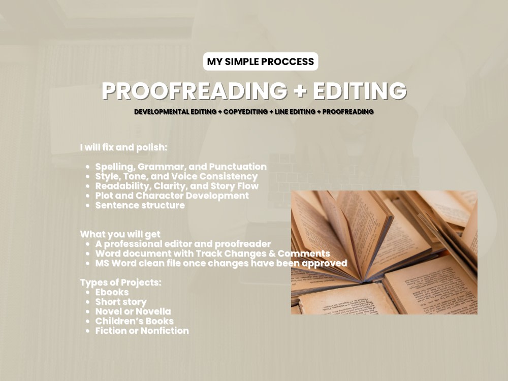 Precise proofreading & detailed editing for books, manuscripts, and ...