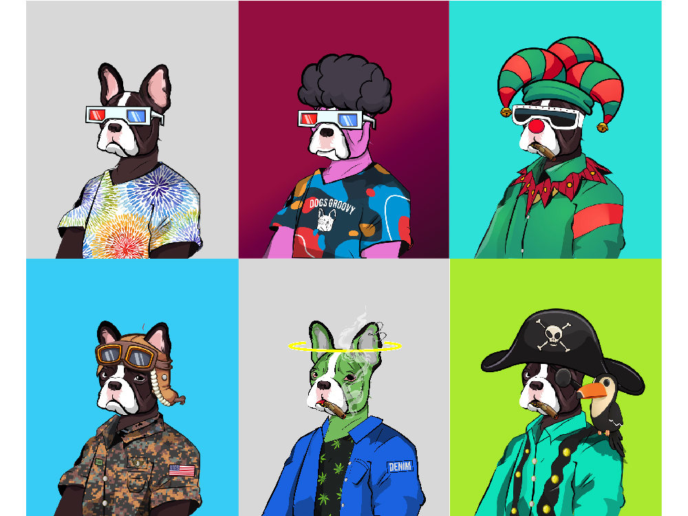 NFT Character Design Illustration with assets Avatar Concept Art Vector ...