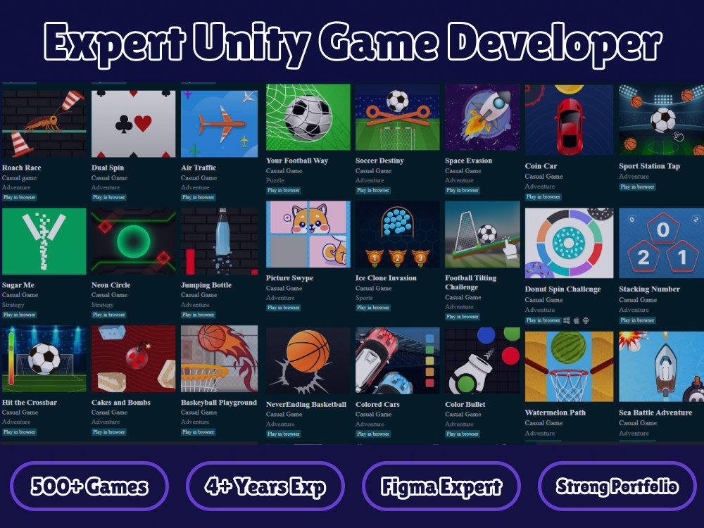 Professional Unity 2D Game Development Android & IOS | Upwork