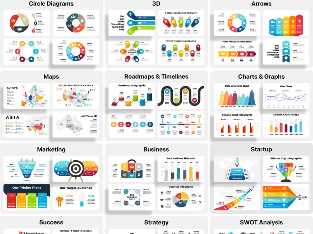 Custom PowerPoint Templates with Infographics | Ready-to-Use Slides ...