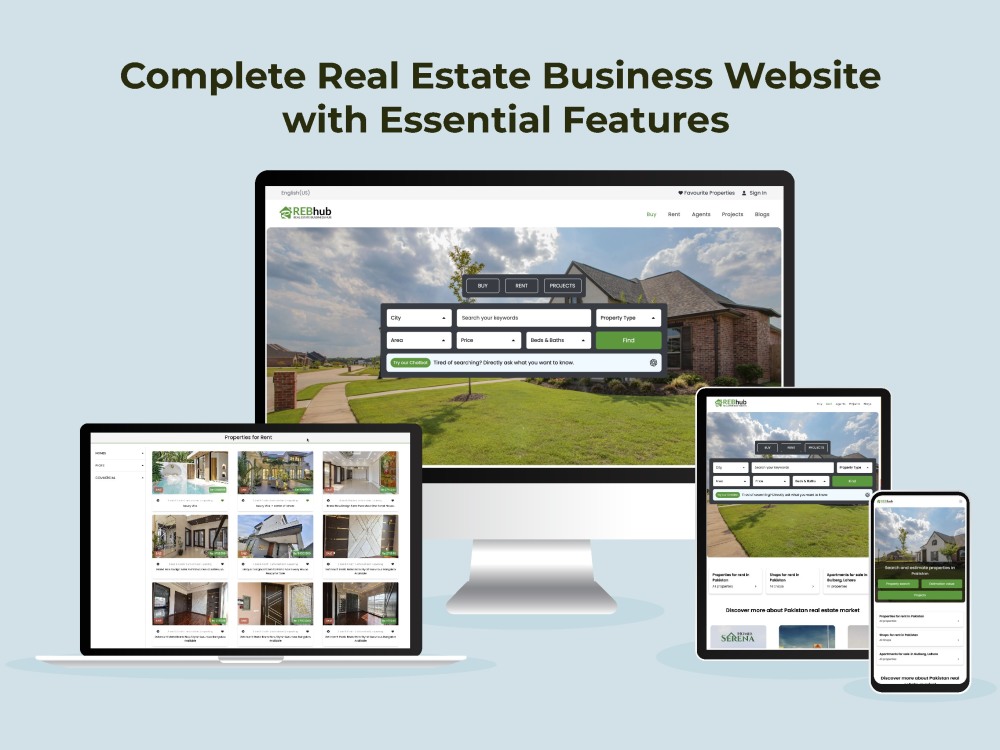 Professional MERN Stack Real Estate Listings Website Design & Development. | Upwork