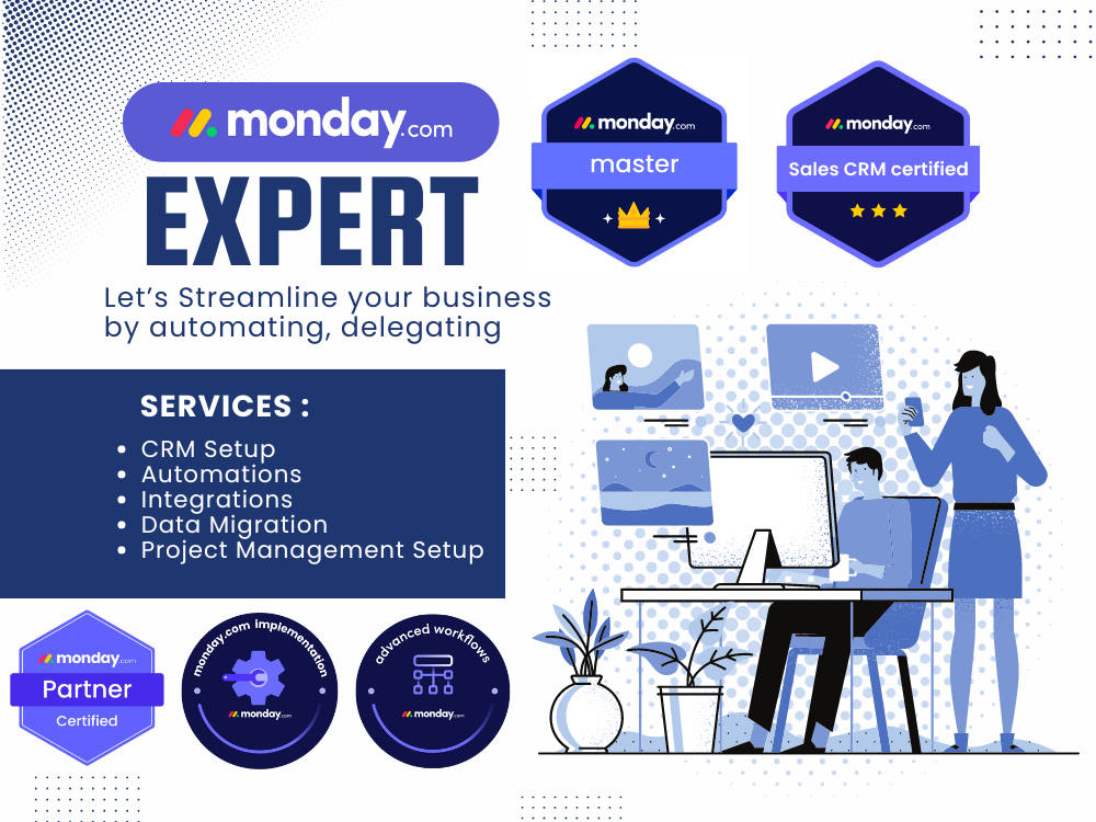 Monday.com CRM, Project Management setup automations by Certified Expert | Upwork