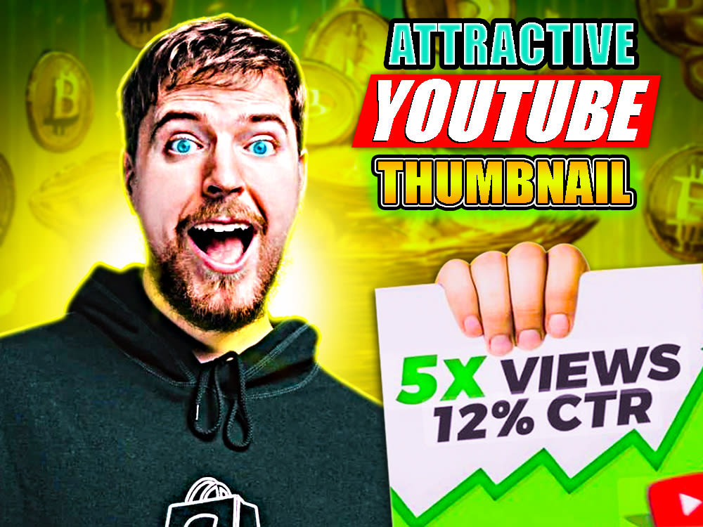 Eye-catching youtube thumbnail design | Upwork