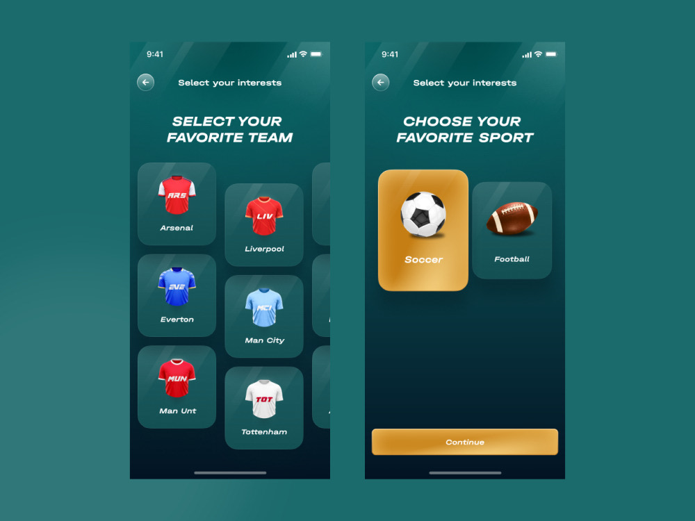 A stunning game design for your Mobile/Desktop Football & Soccer games ...