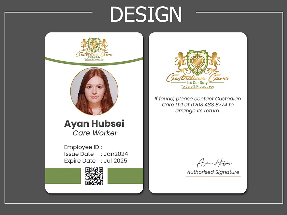 Company id card or identity card whit pvc plastic card design | Upwork