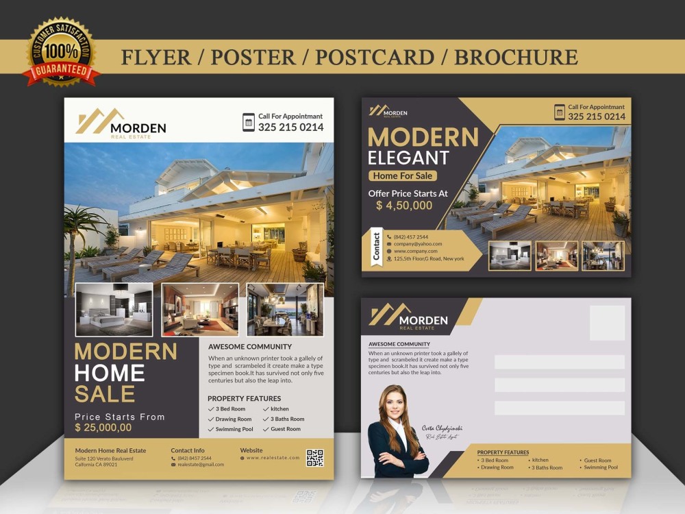 Eye-Catching Real Estate Flyers, Brochure and Postcard Design | Upwork