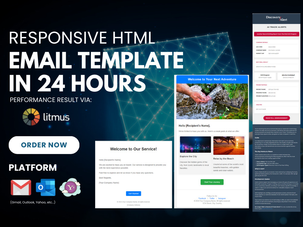 A Pure HTML and CSS Responsive Email Template in 24 Hours | Upwork