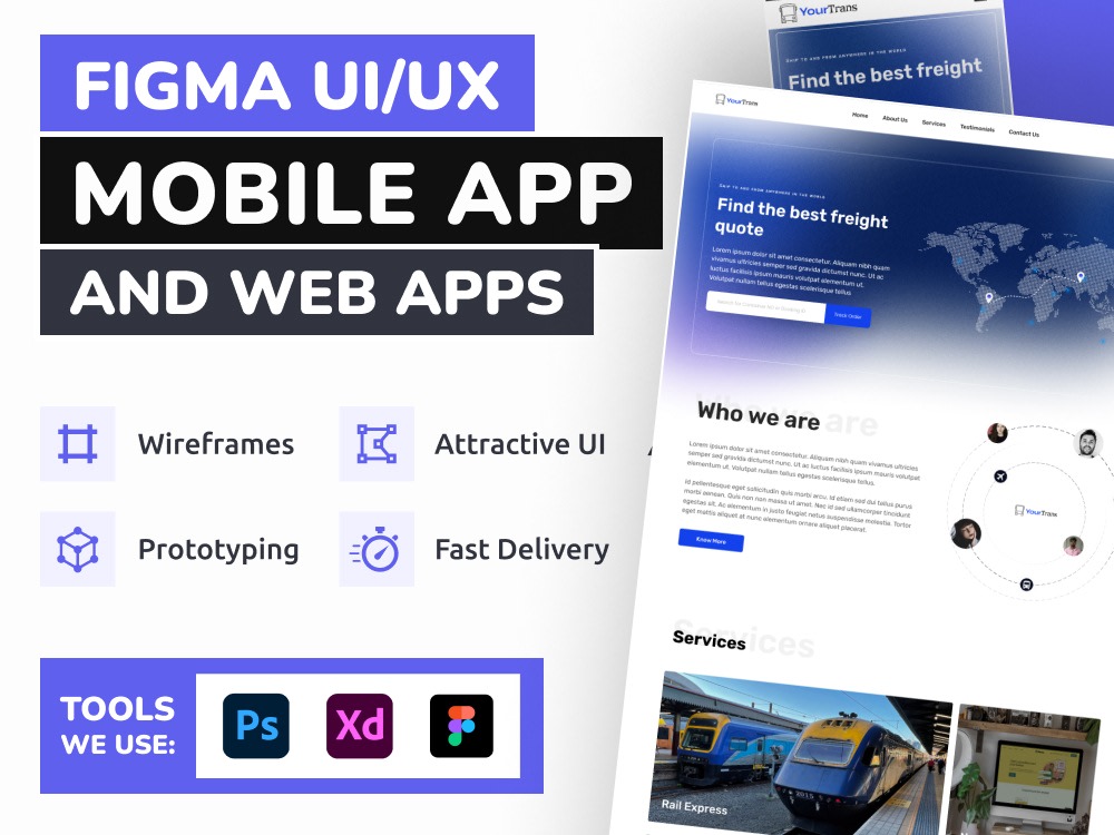 Figma App Design | Figma Website UI/UX | Mobile & Web Wireframes | Upwork