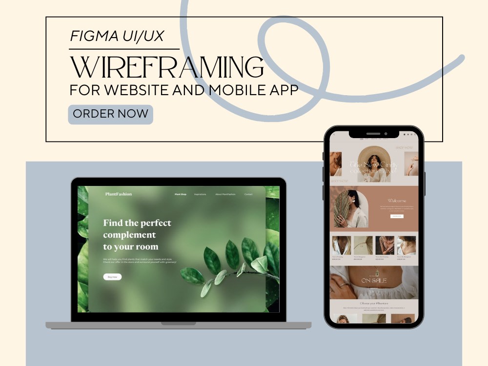 A figma ui/ux wireframe for website and mobile | Upwork